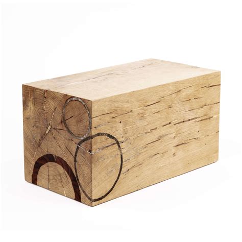 Cube en bois Chêne massif Les Ateliers Brizepierre