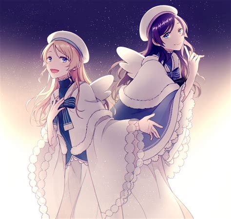 Wallpaper Love Live Anime Girls Ayase Eli Sonoda Umi 1095x1040