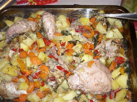 Retete Culinare Simple Si Delicioase Pui Cu Legume La Cuptor
