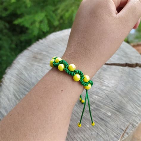 Pulseira Macramê Regulável Brasil copa do mundo Shopee Brasil