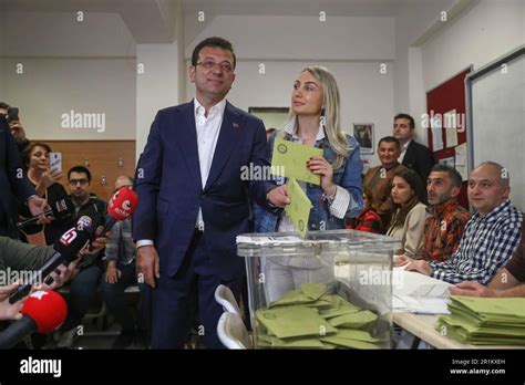 Istanbul Turkey 14th May 2023 Istanbul Mayor Ekrem Imamoglu And His