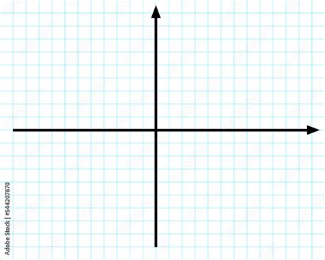 Cartesian Coordinate System On Plane Perpendicular Axises Blank