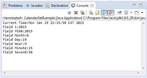 Java Calendar Get Int Field Method Example