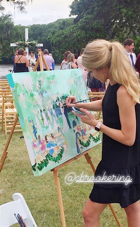 C Brooke Ring Live Painting At A Southern Wedding In Murrells Inlet