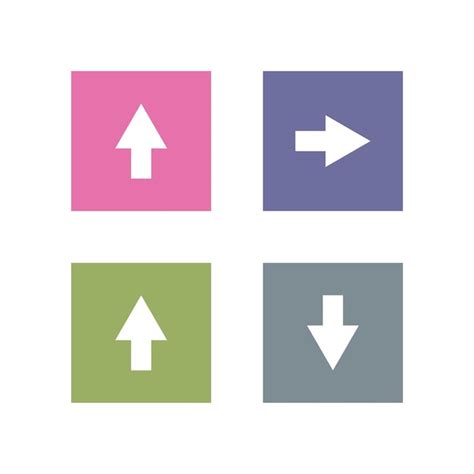 Conjunto colorido flecha icono de la aplicación logotipo plantilla