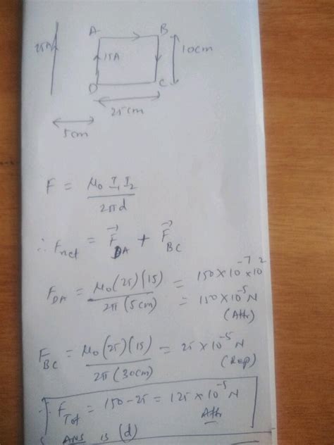 A Rectangular Loop Abcd Is Placed Near On Infinite Length Current