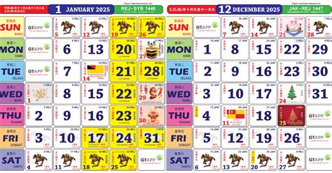 Kalendar 2025 Tarikh Cuti Umum Dan Cuti Sekolah