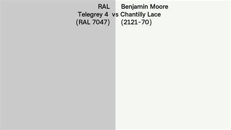 RAL Telegrey 4 RAL 7047 Vs Benjamin Moore Chantilly Lace 2121 70