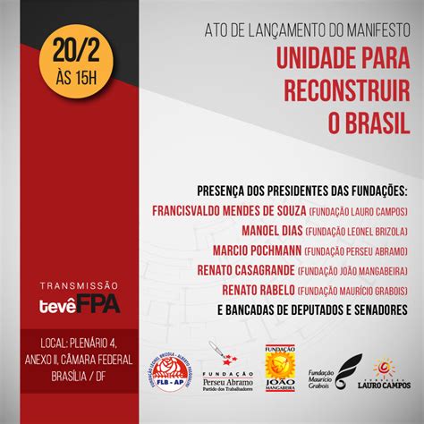 Institutolula Funda Es Partid Rias Lan Am Manifesto Para Reconstruir