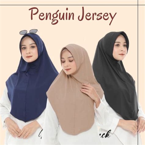 Jual Jilbab Bergo Hamidah Jersey Jilbab Sport Hijab Instan Jersey