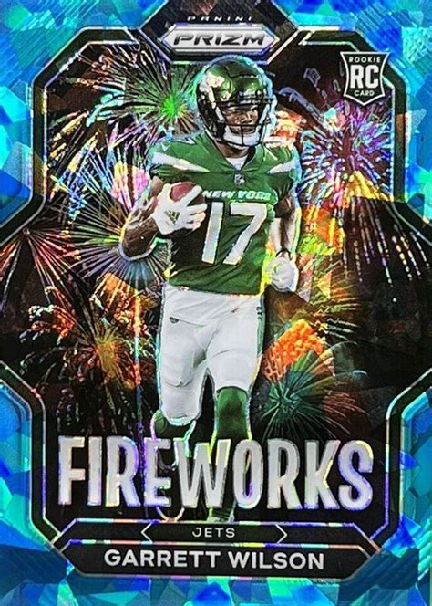 Garrett Wilson Prizm F Fireworks Blue Ice Price Guide