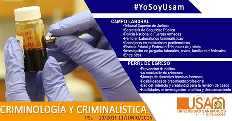 Criminología y Criminalística USAM Universidad San Marcos