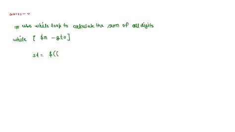 solved q 2 write a shell script to display sum of digits of given number