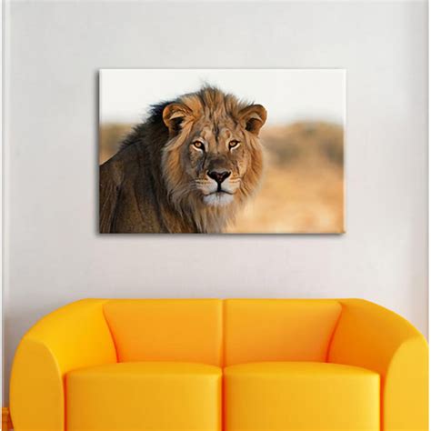 World Menagerie Leinwandbild Porträt eines Löwen in der Savanne