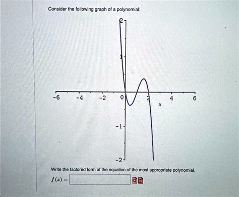 solved consider the following graph of polynomial write the factored form of the equation of