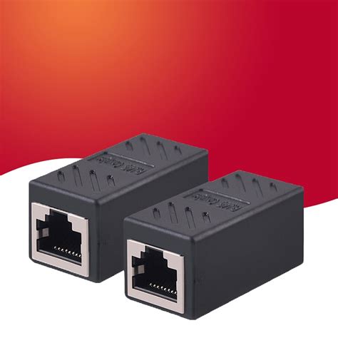 2x RJ45 Verbinder Kupplung Verlängerung Adapter Cat6A Ethernet Netzwerk