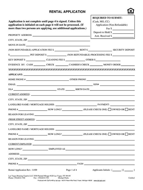 Form Nv Glvar Rental Application Fill Online Printable