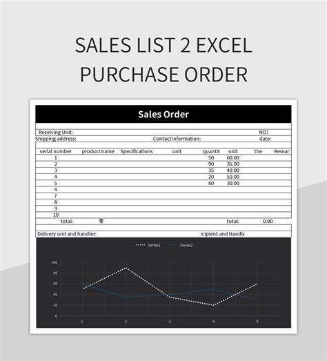 Sales List 2 Excel Purchase Order Excel Template And Google Sheets File