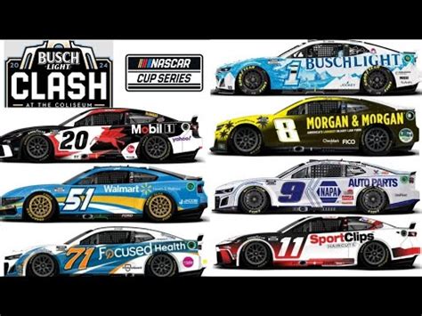 2024 PAINT SCHEME PREVIEW FOR THE NASCAR CUP SERIES BUSCH LIGHT CLASH