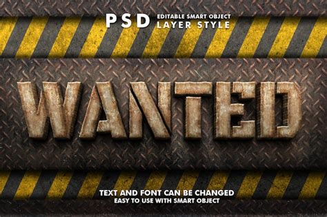 Effet De Texte Réaliste 3d Recherché Psd Premium Avec Objet Intelligent