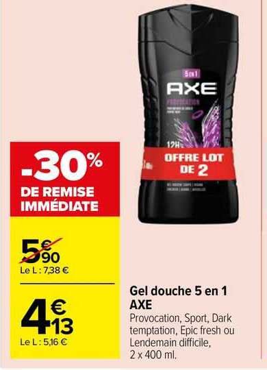 Promo Gel Douche 5 En 1 Axe Chez Carrefour Market ICatalogue Fr