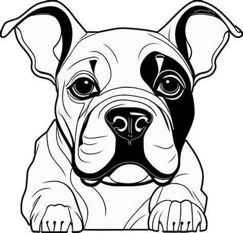 Desenhos Para Colorir De Cachorro Vetor Premium