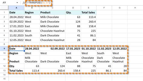 2 Easiest Ways To Transpose Data In Google Sheets