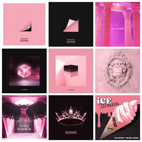 BlackPink álbumes Blackpink Álbum Paleta de colores