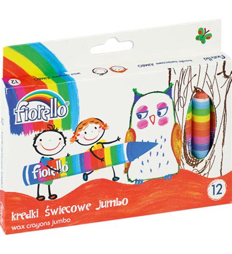 Kredki Fiorello świecowe 12 kol JUMBO KWTRADE Sp z o o