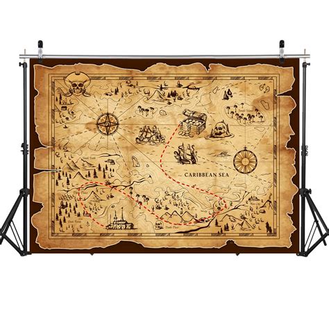 Buy WOLADA 7x5FT Pirate Treasure Backdrop Pirate Party Decorations