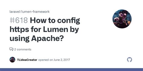 How To Config Https For Lumen By Using Apache Issue Laravel
