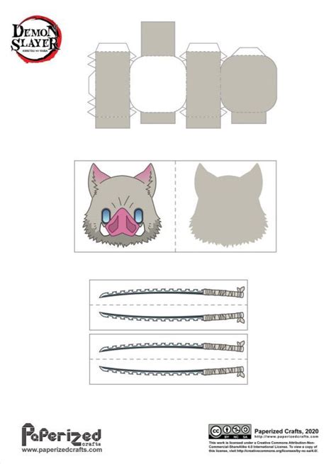 Hashibira Inosuke Papercraft Anime Crafts Anime Paper Paper Doll