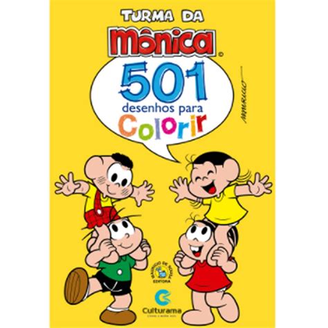 Livro 501 Desenhos para Colorir Turma da Mônica Culturama Infantil