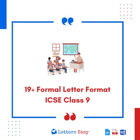 Formal Letter Format Icse Class Tips Email Template Examples