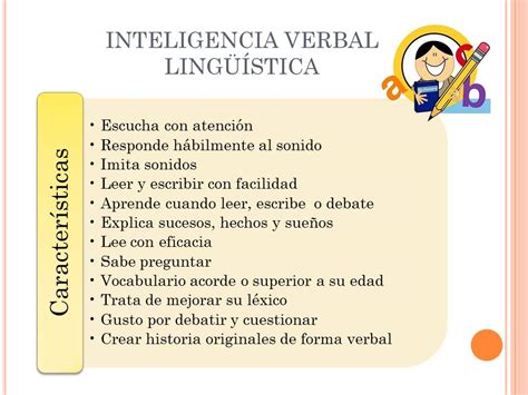 INTELIGENCIA MULTIPLES INTELIGENCIA VERBAL LINGÜÍSTICA