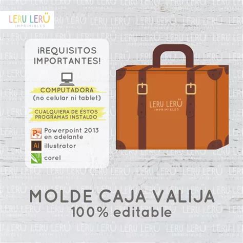 Kit Imprimible Molde Caja Valija Maletin Editable