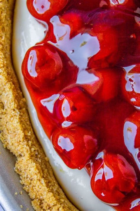 No Bake Cherry Cream Cheese Pie The Food Charlatan