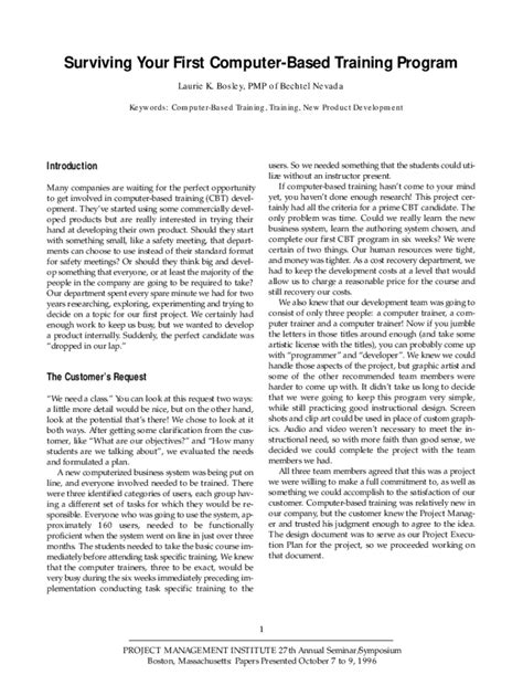 fillable online surviving your first computer based training program fax email print pdffiller