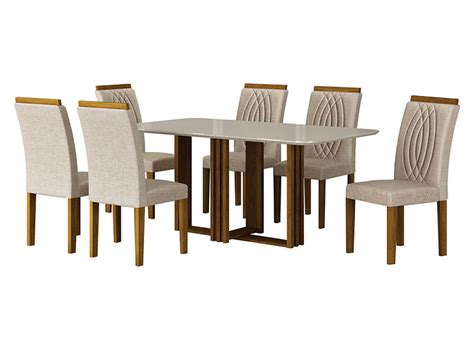 Ripley JUEGO DE COMEDOR ALTAVISION JADE 6 SILLAS BLANCO