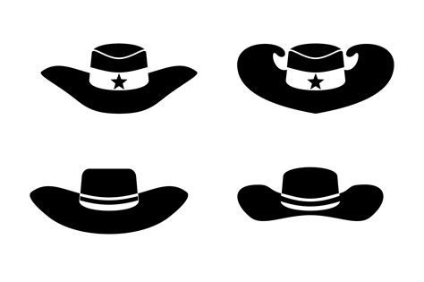 Cowboy Hat Icon Vector For Clip Art Graphic By Kareemov Creative