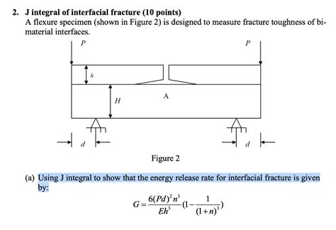 solved 2 j integral of interfacial fracture 10 points a