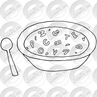 Alphabet Soup Outline For Classroom Therapy Use Great Alphabet Soup