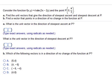 solved consider the function f x y 4 sin 3x 2y and