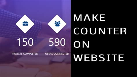how to make counters on website using html css javascript create counter up youtube