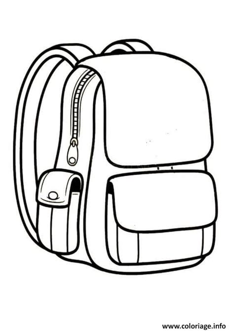 Coloriage Cartable Maternelle Dessin Cartable à imprimer