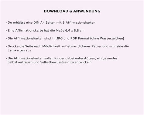 8 Affirmationskarten für Kinder Mutmachkarten zum Ausdrucken Positive