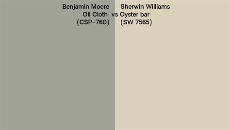 Benjamin Moore Oil Cloth CSP 760 Vs Sherwin Williams Oyster Bar SW