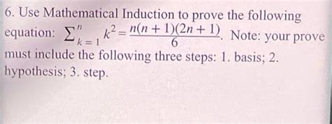 solved 6 use mathematical induction to prove the following