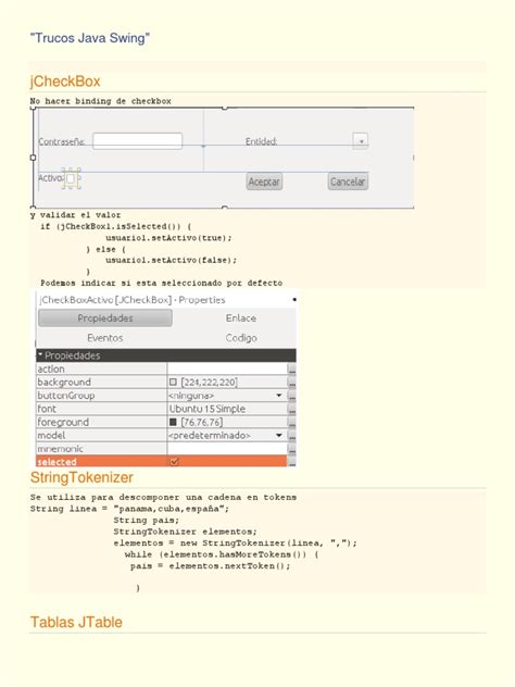 trucos java swing pdf java lenguaje de programación programación orientada a objetos