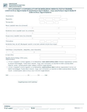 Fillable Online E Ugyintezes Onyf Orsz Gos Nyugd Jbiztos T Si F Igazgat